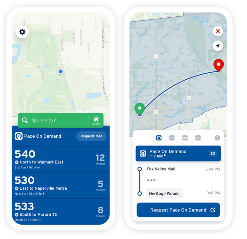 Transit app | Pace Suburban Bus